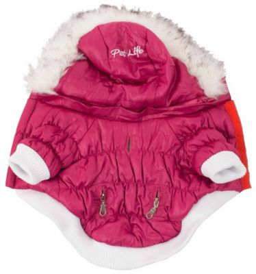 Pet Life Classic Metallic Fashion Insulated Dog Coat with Removable Hood
