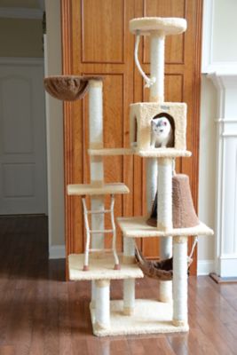 Armarkat Real Wood Cat Tree with Scratch Posts & Hammock, 78 in ...