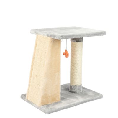 Armarkat Two-Level Platform Real Wood Cat Scratcher with Sisal Carpet ...