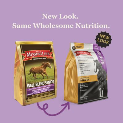 Absorbine The Missing Link Well Blend Senior Horse Supplement Powder, 5 ...