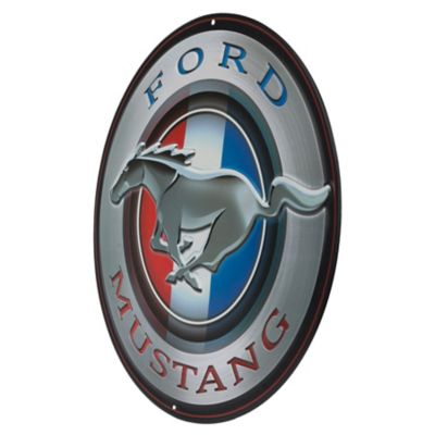 Open Road Brands Ford Mustang Round Embossed Tin Sign, 90153852-S at ...