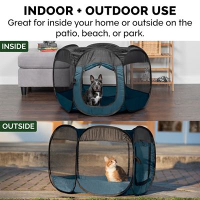 FurHaven Indoor/Outdoor Portable Mesh Pet Play Pen
