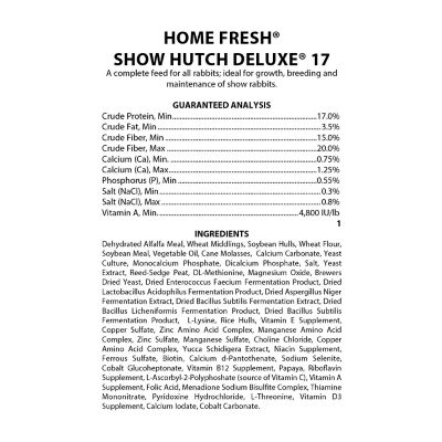 Blue Seal Home Fresh Show Hutch Deluxe 17 Rabbit Food, 20 lb. Bag at ...