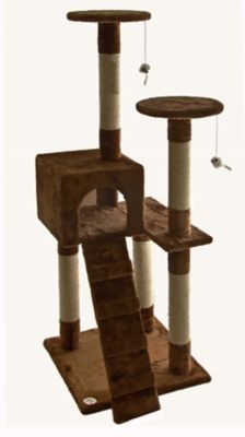 Go Pet Club 32 in. Homessity Cat Tree House Condo Bed Scratching Post ...