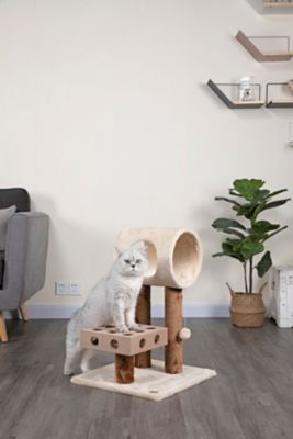 Go Pet Club 32 in. Homessity Cat Tree House Condo Bed Scratching Post ...