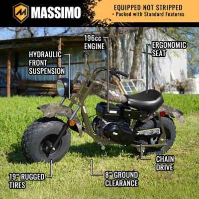 Massimo MB200 196cc Gas Powered 6.5HP Mini Bike Motorcycle at Tractor ...