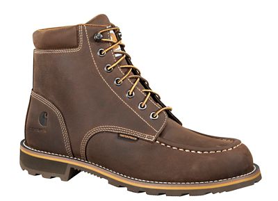 Carhartt Waterproof Moc Toe Work Boots, 6 in., 9.5 W,Brown Oil Tanned ...