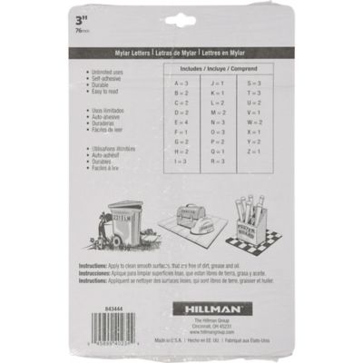 Hillman 3In Myl-Reflective-B/S-Packaged-Letter at Tractor Supply Co.