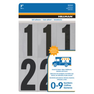 Hillman 3 in. Mylar Reflective-B/S-Packaged-Numbers at Tractor Supply Co.