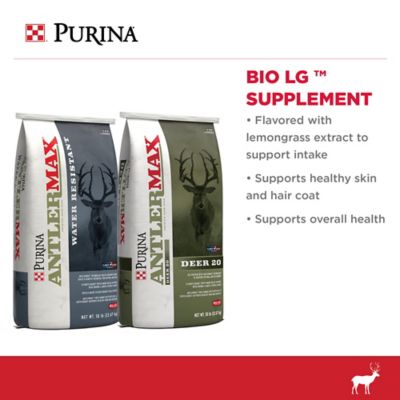 Purina AntlerMax Pelleted Deer Feed 20 with Climate Guard and Bio LG ...