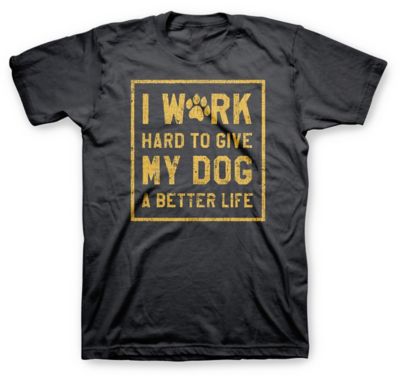 Goodie Two Sleeves Men's I Work Hard for My Dog Short-Sleeve T-Shirt, M ...