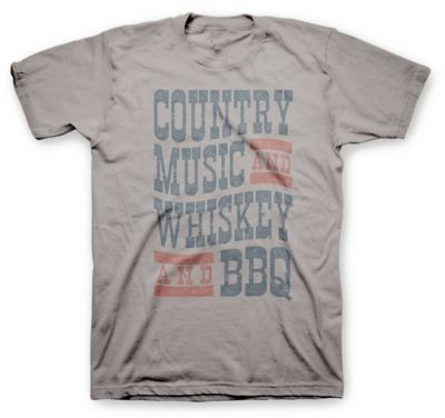 Goodie Two Sleeves Men's Short-Sleeve Country Music BBQ T-Shirt, XL,Ice ...
