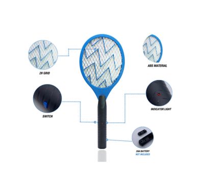 PIC Handheld Electric Racket Zapper Fly Swatter Mosquito and Flying ...