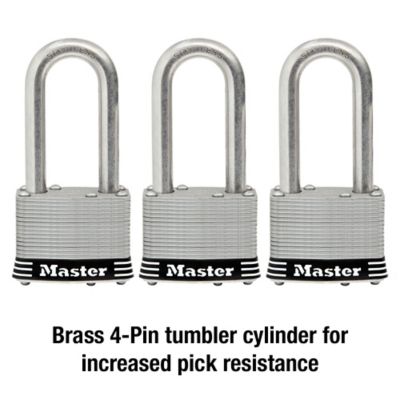 Master Lock 13/4 in. Stainless Steel Pin Tumble Padlocks with Shackle ...