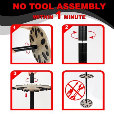 Rush Creek Creations 24-Rod Round Floor Fishing Rod Storage Rack with ...