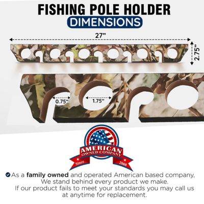 Rush Creek Creations 2-in-1 11-Rod Wall/Ceiling Fishing Rod Storage ...
