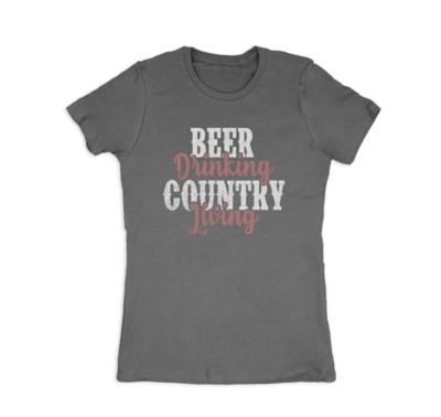 Goodie Two Sleeves Women's Short-Sleeve Beer Drink T-Shirt, L,Heavy ...