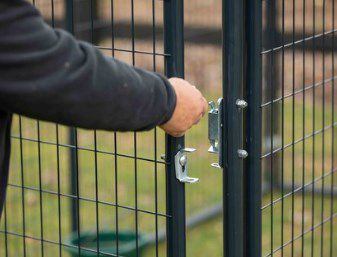 Tarter 10 ft. x 5 ft. x 6 ft. Blue Champion Complete Welded Wire Dog ...