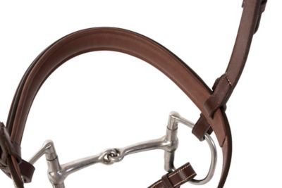 Huntley Equestrian Fancy-Stitched Raised Sedgwick Leather Padded English Bridle, Medium Pony at ...