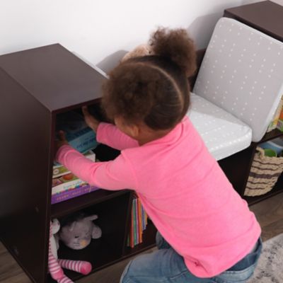 KidKraft Bookshelf with Reading Nook, Espresso