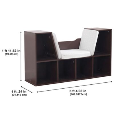 KidKraft Bookshelf with Reading Nook, Espresso