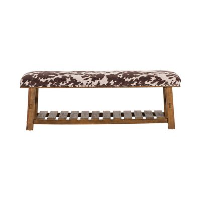 Crestview Collection Mesquite Faux Cowhide Bench at Tractor Supply Co.