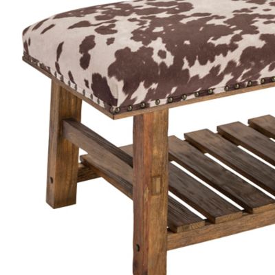 Crestview Collection Mesquite Faux Cowhide Bench at Tractor Supply Co.