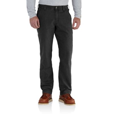 Carhartt Men's Relaxed Straight Rigby Dungaree, 40x30,Black at Tractor ...