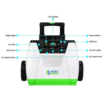 Nature's Generator 1,800/1,440-Watt Solar Powered Platinum Generator ...