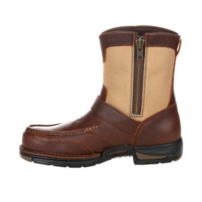 Georgia Boot Men's Athens Moc Toe Waterproof Side-Zip Boots