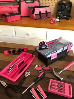 Apollo Tools 53 pc. Tool Kit with Tool Box, Pink at Tractor Supply Co.
