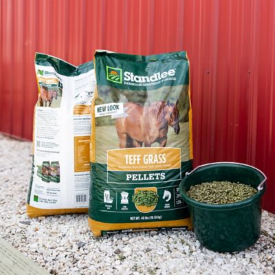 Standlee Premium Western Forage Teff Grass Hay Pellet Horse Feed, 40 lb ...