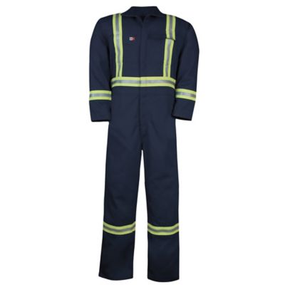 Big Bill Men's Work Coveralls with Reflective Material, XL Tall,Navy at ...