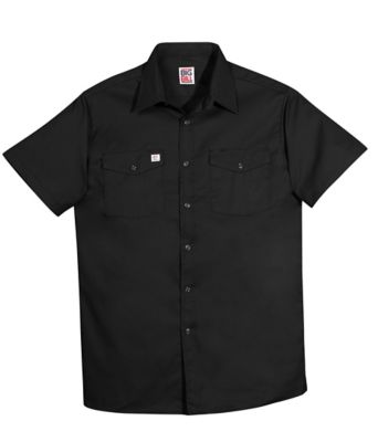 Big Bill Men's Short-Sleeve Premium Work Shirt, 2XL Tall,Black at ...