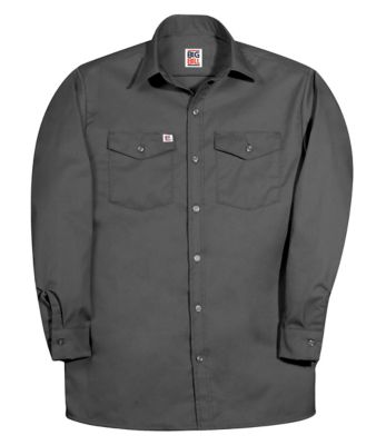 Big Bill Men's Premium Long-Sleeve Work Shirt, 3XL Tall,Charcoal at ...