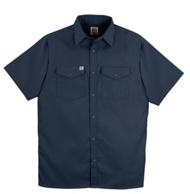 Big Bill Men's Premium Short-Sleeve Snap-Front Work Shirt, M,Navy at ...