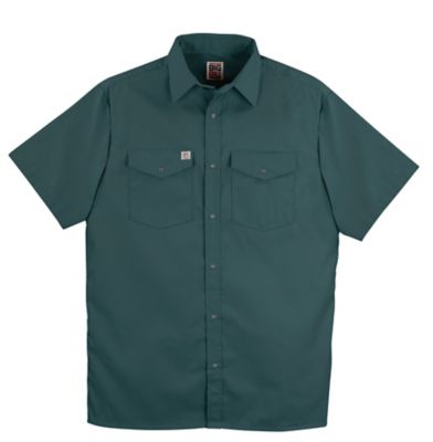 Big Bill Men's Premium Short-Sleeve Snap-Front Work Shirt, 4XL,Green at ...