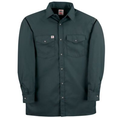 Big Bill Men's Premium Long-Sleeve Snap-Front Work Shirt, L Tall,Green ...