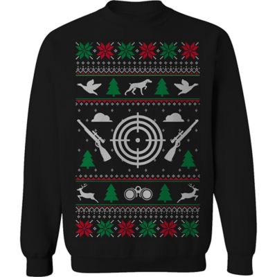 Goodie Two Sleeves Men's Merry Huntmas Christmas Fleece, XL,Black at ...