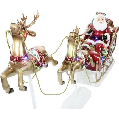 Fraser Hill Farm Santa Sleigh Decor Set, 3 pc.