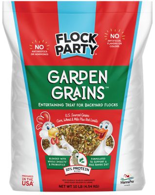 Flock Party Garden Grains Poultry Treat, 10 lb. - TOPS-X