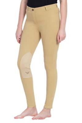 TuffRider Women's Plus-Size Cotton Pull-On Knee-Patch Breeches at ...