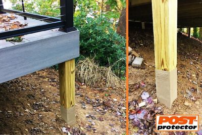 Post Protector 6 in. x 6 in. x 60 in. In-Ground Post Decay Protection ...