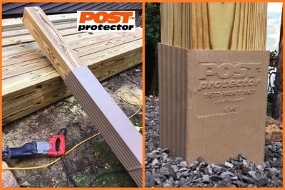 Post Protector 6 in. x 6 in. x 60 in. In-Ground Post Decay Protection ...