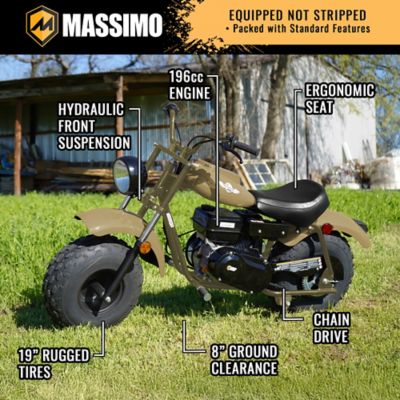 Massimo MB200 196cc Gas Powered 6.5HP Mini Bike Motorcycle - Quicksand ...