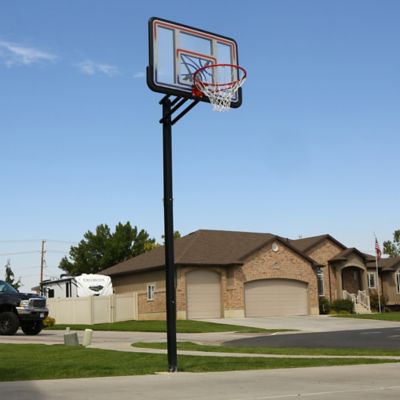 Lifetime In-Ground Adjustable Basketball Hoop with Fusion Backboard and ...