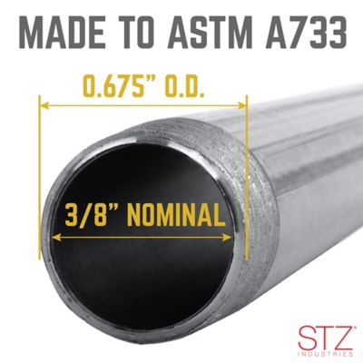 STZ 3/8 in. x 4 in. Black Pipe Nipple, 308 38X4 at Tractor Supply Co.