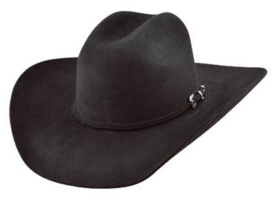Justin 6X Kermit 100% Fur Felt Cowboy Hat, 4-1/2 in. Brim, 7.125,Black ...