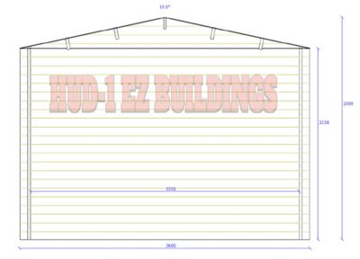 Hud-1 EZ Buildings 8.6 ft. Log Garden House/Home Office/Hobby Room ...