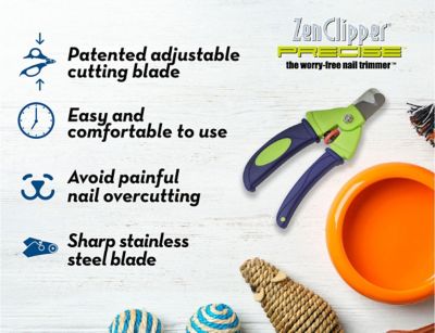 Zen Clipper Precise Adjustable Dog Nail Clipper with Stainless Steel ...